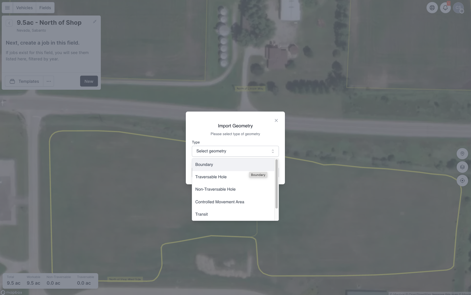 How to export, import, and adjust field geometries