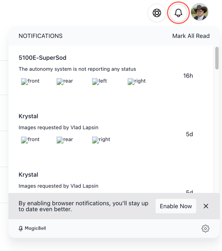 Managing account notification preferences