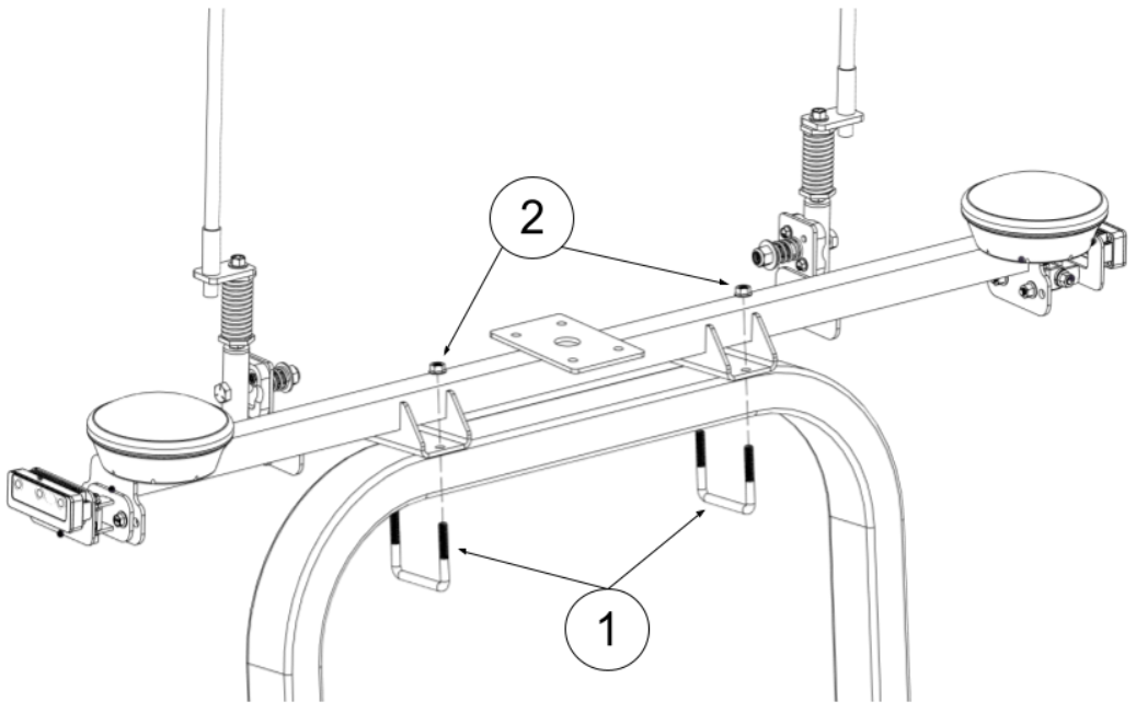 Kubota M5 ROPS - Device Crossbar Installation