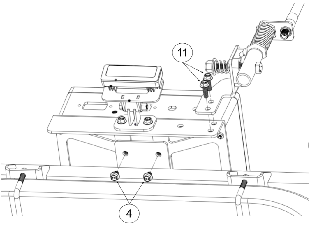 Kubota M5 ROPS - Device Crossbar Installation